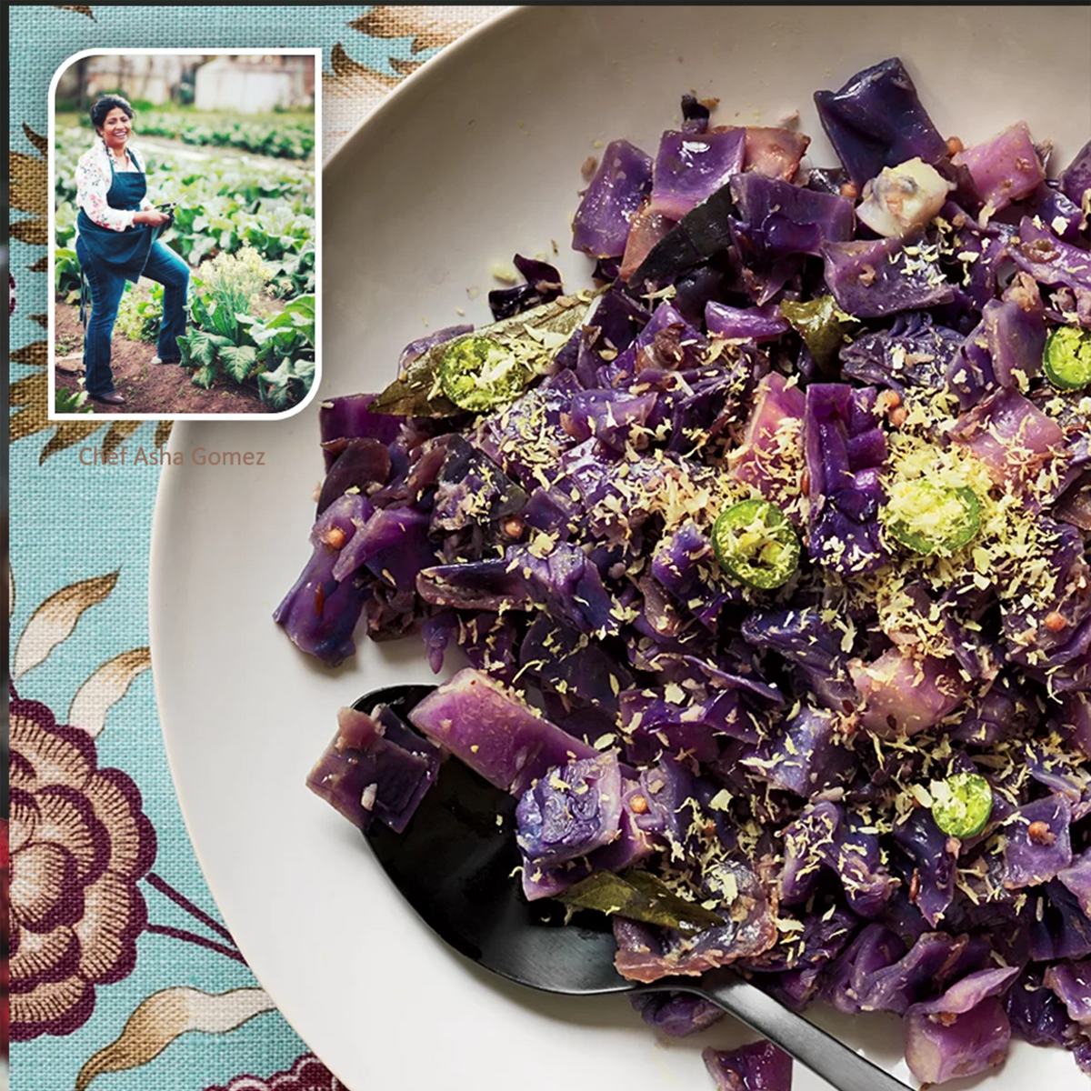 Red Cabbage Stir Fry Recipe by Chef Asha Gomez